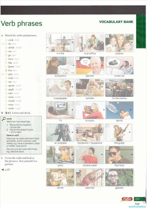 Vocab bank_3a. Interactive worksheet | TopWorksheets