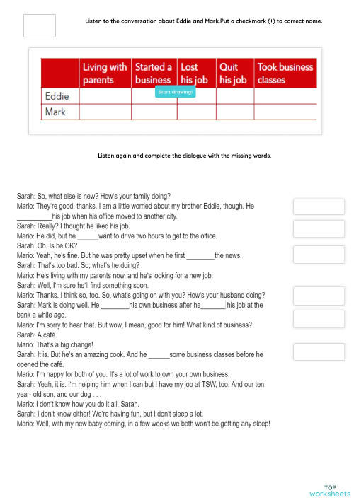 Past Simple Listening Grammar Practice Interactive Worksheet