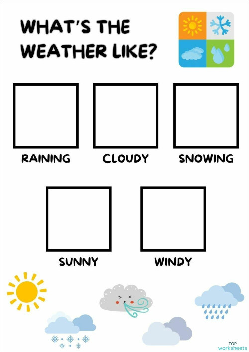 What's the weather like?. Interactive worksheet | TopWorksheets