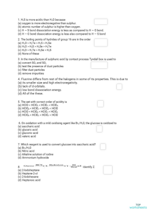 MCQ 1 for class 12. Interactive worksheet | TopWorksheets