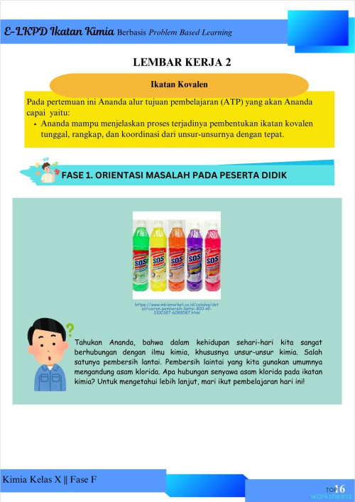 E-LKPD IKATAN KIMIA BERBASIS PBL Pertemuan 2. Interactive worksheet ...