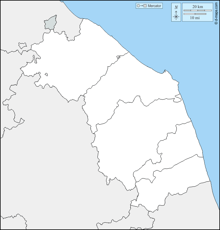 La geografia delle Marche. Scheda interattiva | TopWorksheets