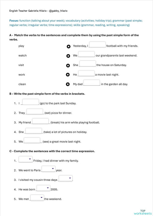 TTT A1 - Lesson 14. Interactive worksheet | TopWorksheets