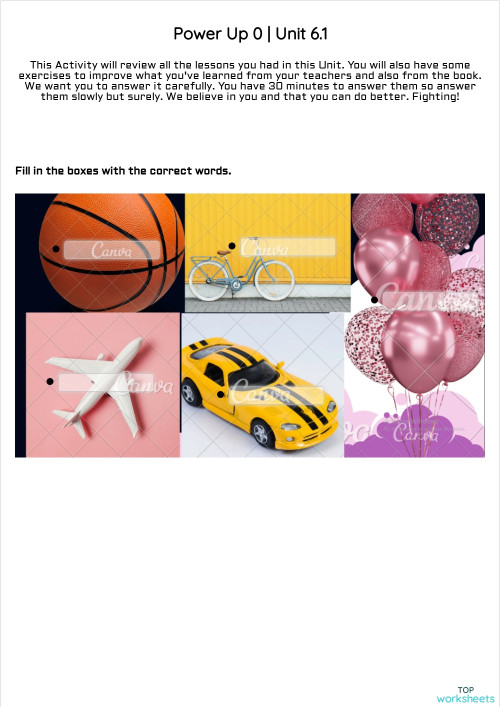 Power Up 0 | Unit 6.1. Interactive worksheet | TopWorksheets