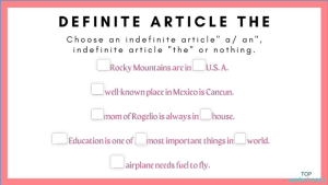 Definite article "the" - activity. Interactive worksheet | TopWorksheets
