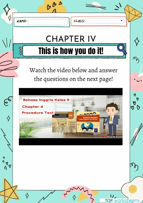 Procedure Text. Interactive worksheet | TopWorksheets