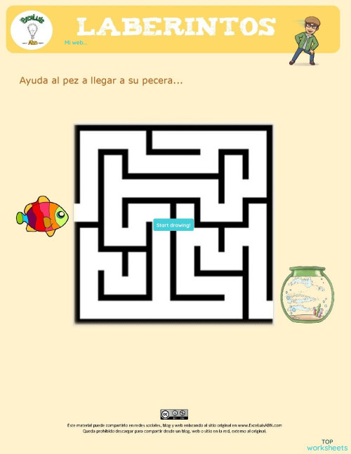 Laberinto infantil 04. Ficha interactiva | TopWorksheets