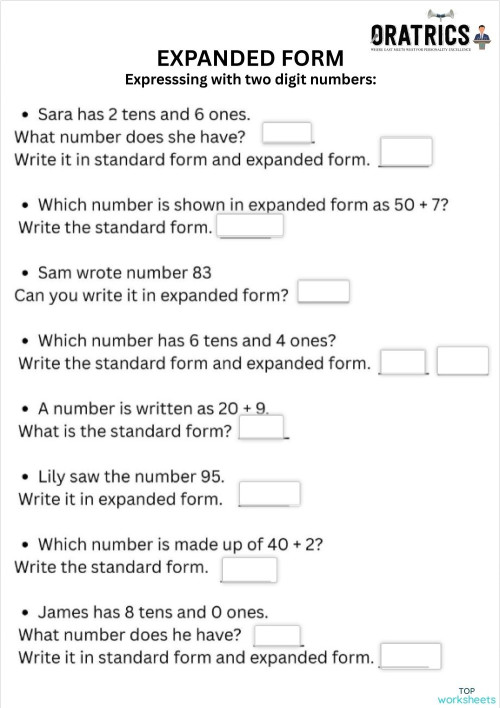 Expanded Form 4 Interactive Worksheet Topworksheets