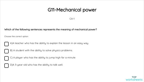Simple Machines. Interactive worksheet | TopWorksheets