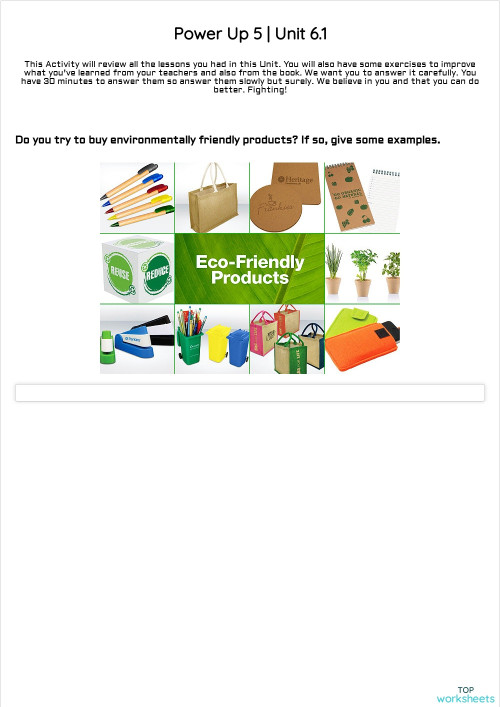 Power Up 5 | Unit 6.1. Interactive worksheet | TopWorksheets