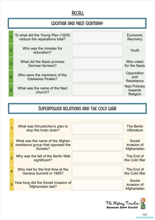 History: interactive worksheets and online exercises | TopWorksheets