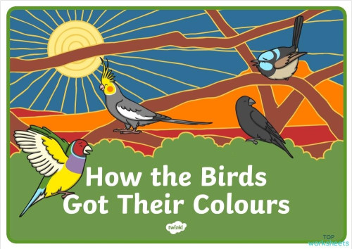 How the birds got their colours - choose the correct word. Interactive ...