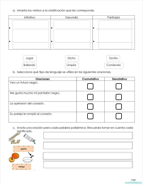 Adjetivos: fichas interactivas y ejercicios online | TopWorksheets