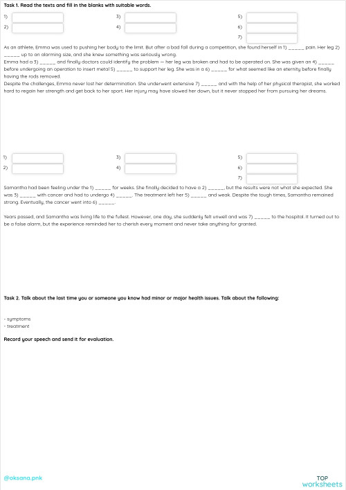 Module 4: Progress test. Interactive worksheet | TopWorksheets
