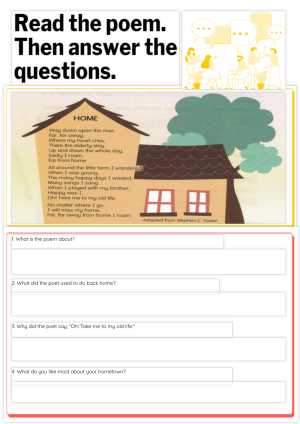 Read the poem. Interactive worksheet | TopWorksheets