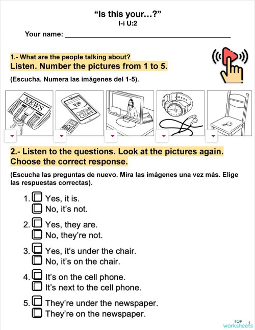 Is this your...?. Interactive worksheet | TopWorksheets