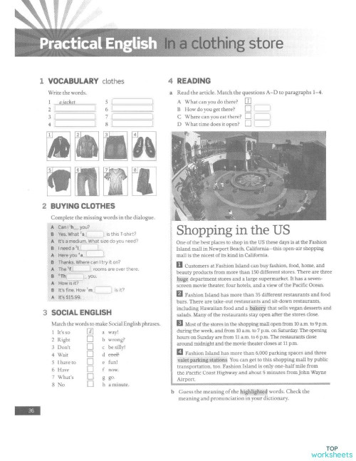 AEF1_Practical English 3_HW. Interactive worksheet | TopWorksheets