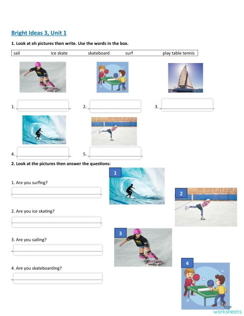 Bright Ideas 3. Unit 1.1. Interactive worksheet | TopWorksheets