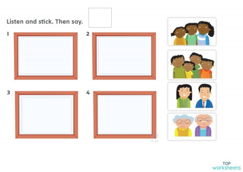 My family listening. Ficha interactiva | TopWorksheets