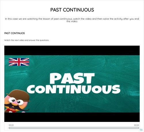 PAST CONTINUOUS. Ficha interactiva | TopWorksheets