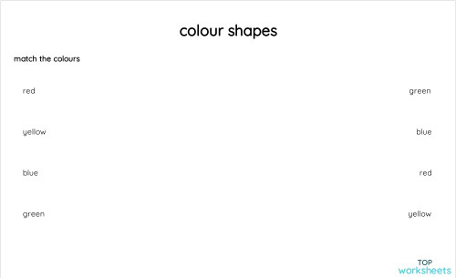 colour shapes. Interactive worksheet | TopWorksheets