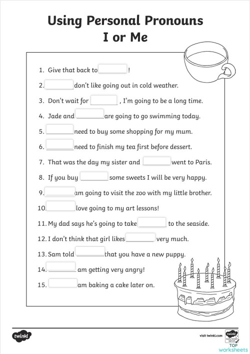 Drag and Drop Pronoun Sort. Interactive worksheet | TopWorksheets