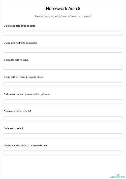 Interactive worksheets and online exercises in Brazil | TopWorksheets