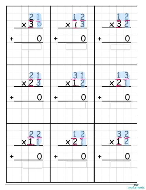 Multiplication Worksheet. Interactive worksheet | TopWorksheets