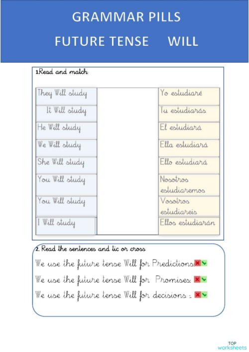 will activities. Interactive worksheet | TopWorksheets