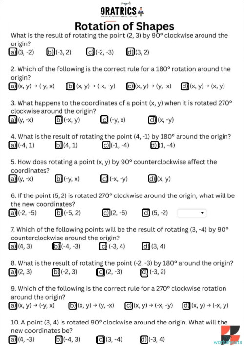 Geometry 125. Interactive worksheet | TopWorksheets