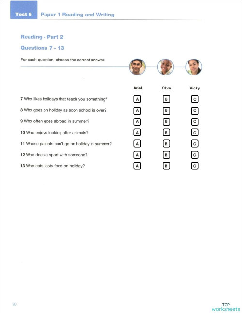 READING PRACTICE 1: FREE TIME & HOBBIES. Interactive worksheet ...