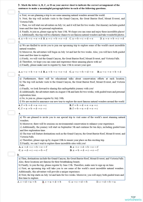VI U. Final Reading test: Shoe people 3rd. Interactive worksheet ...