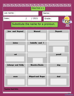 PRACTICE 1 PERSONAL PRONOUNS. Interactive worksheet | TopWorksheets