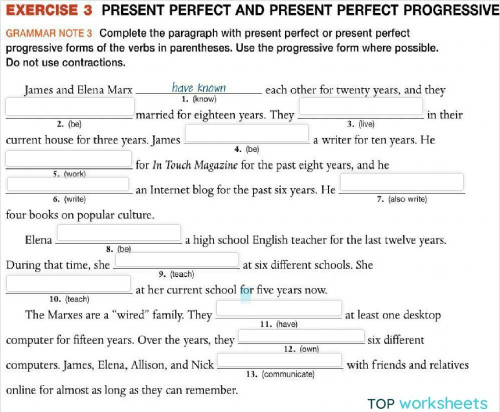 AG1 page 11 exercise 3. Interactive worksheet | TopWorksheets