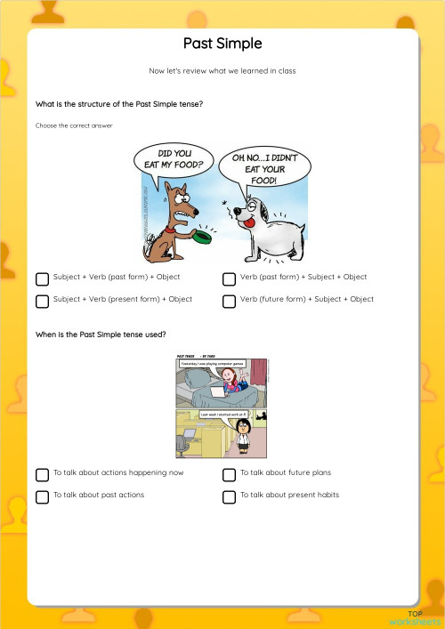 Past Simple. Interactive worksheet | TopWorksheets