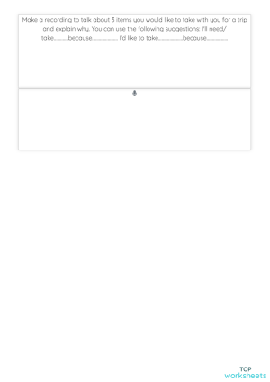 MAKE A RECORDING. Interactive worksheet | TopWorksheets