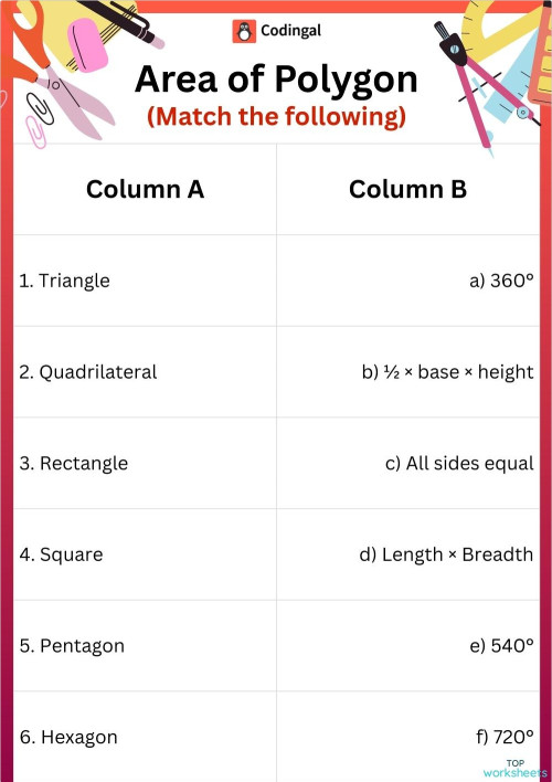 M_G07M15L54_WC02_Area of Polygons. Interactive worksheet | TopWorksheets