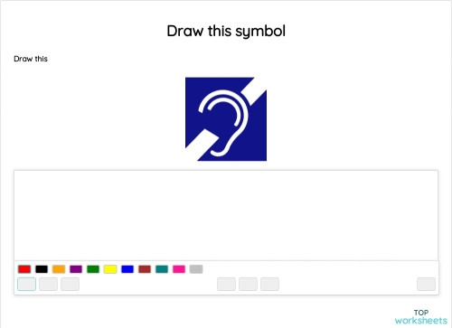 Draw this symbol. Interactive worksheet | TopWorksheets