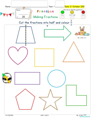 Fraction -Half. Interactive worksheet | TopWorksheets
