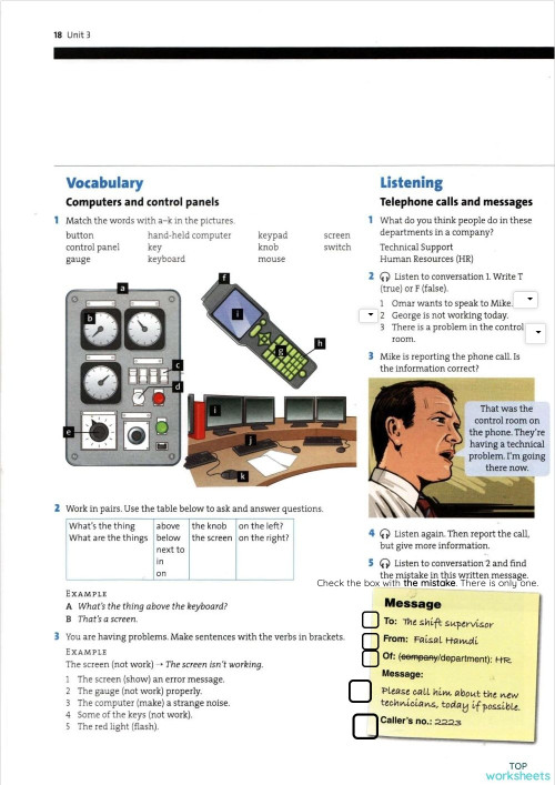 Unit 3 listening tasks. Interactive worksheet | TopWorksheets