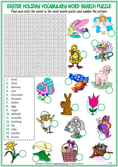 CLASS - easter vocabulary. Interactive worksheet | TopWorksheets