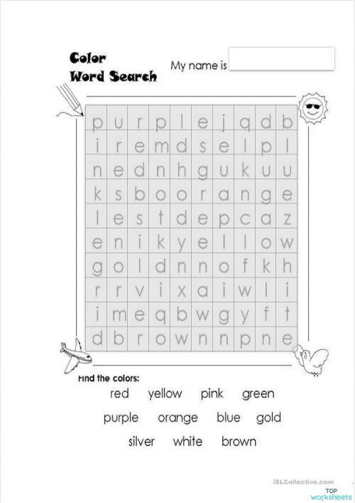 cool word search ใบงานเชิงโต้ตอบ | TopWorksheets