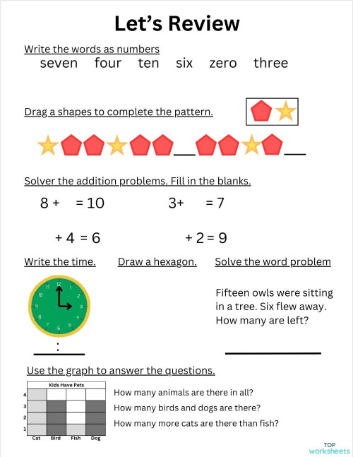 Let’s Review. Interactive worksheet | TopWorksheets