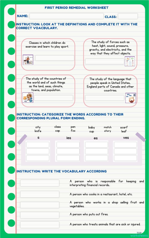 REMEDIAL 2AG. Interactive worksheet | TopWorksheets
