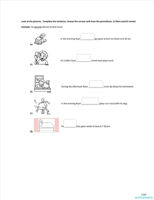 verb tenses. Interactive worksheet | TopWorksheets