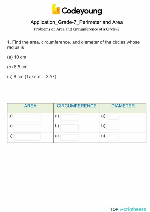 Problems on Area and Circumference of a Circle Application-2 ...