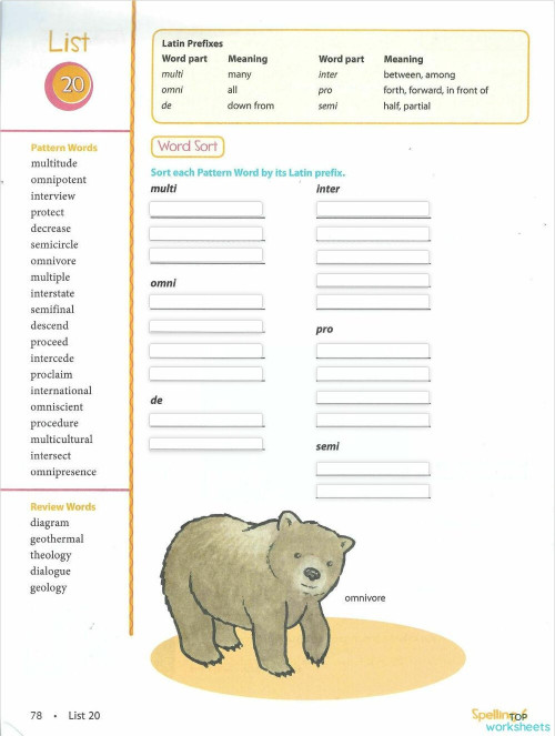 Spelling: interactive worksheets and online exercises | TopWorksheets