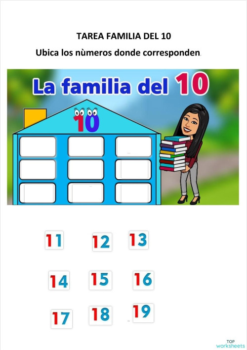 FAMILIA DEL 10. Ficha interactiva | TopWorksheets