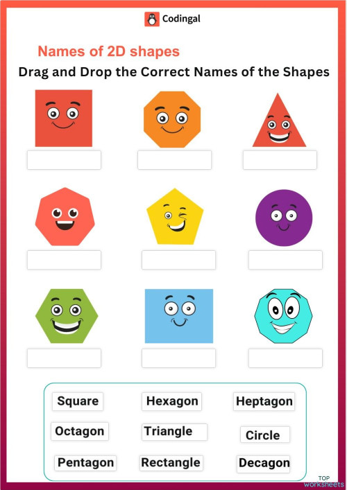 M_G04M14L46_WA01_Identifying Basic 2D Shapes. Interactive worksheet ...