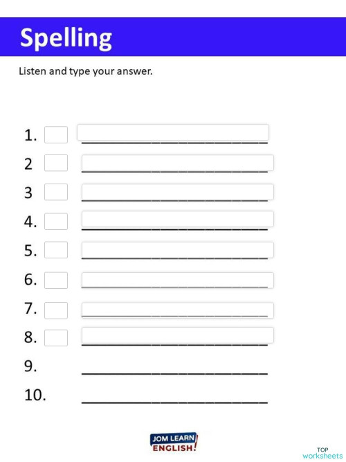 English Plus 1- Unit 1 - Spelling. Interactive worksheet | TopWorksheets